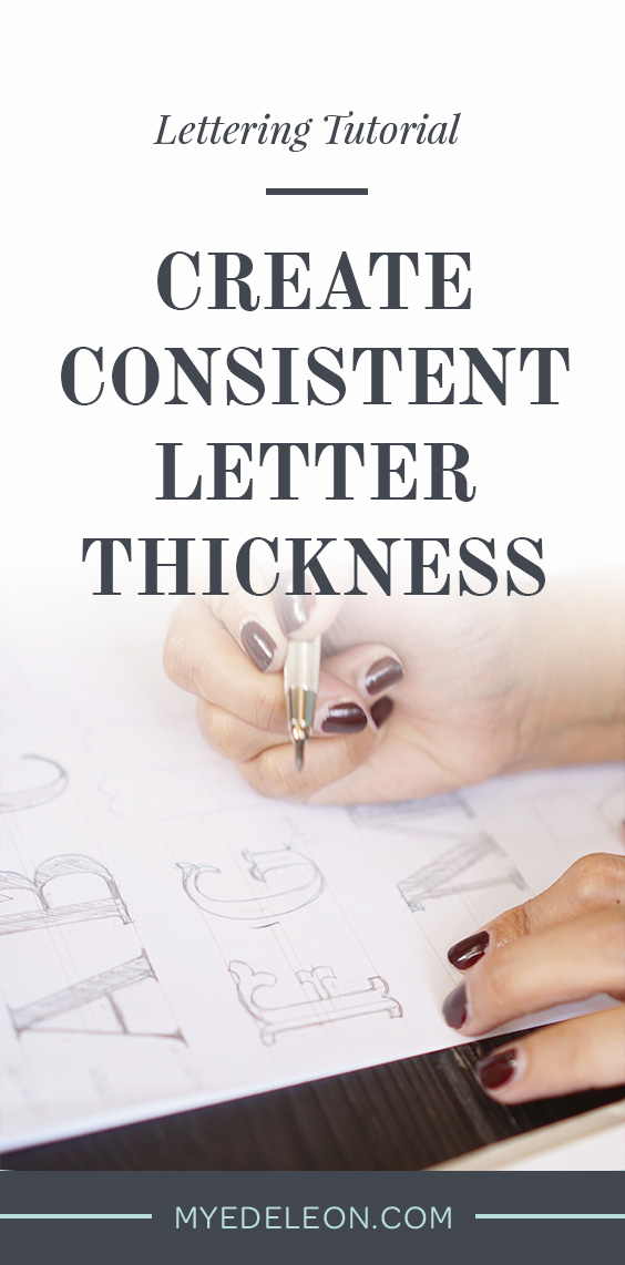 How to Create Consistent Letter Thickness